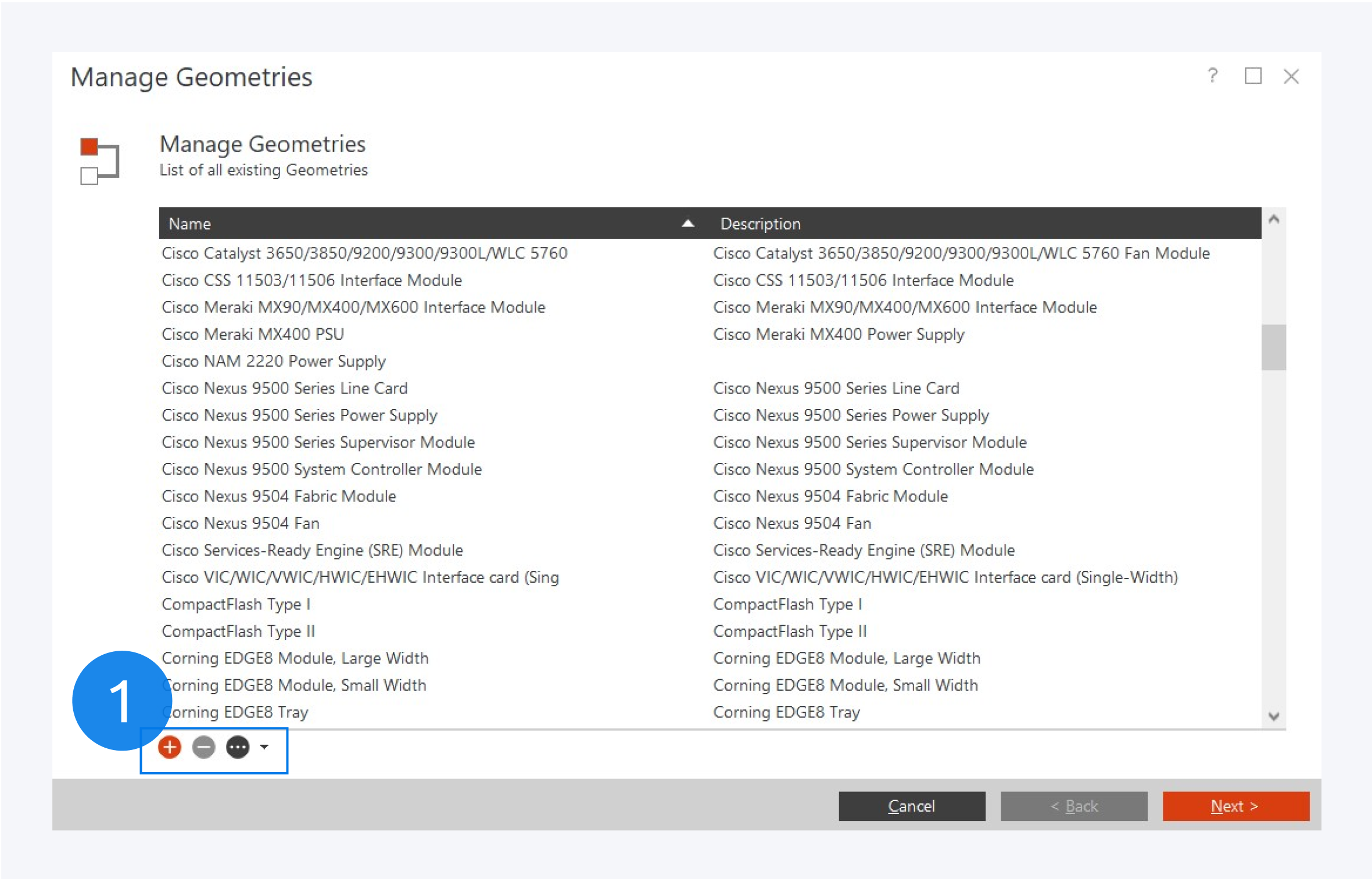 Component Geometries